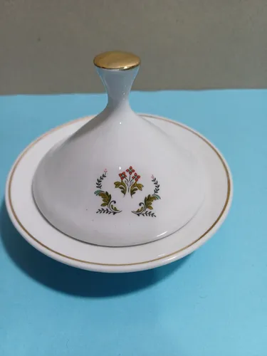 Manteigueira Porta Manteiga Antiga Porcelana Pozzani ( Fd ... Manteigueira Porta Manteiga Antiga Porcelana Pozzani ( Fd ...