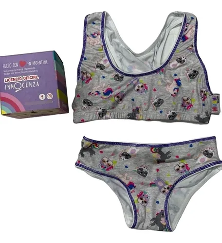 Conjunto Ropa Interior Nena Top C Bombacha