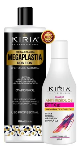 Kit Escova Megaplastia Kiria Hair Shampoo Anti Resíduo 300ml | MercadoLivre Kit Escova Megaplastia Kiria Hair Shampoo Anti Resíduo 300ml | MercadoLivre