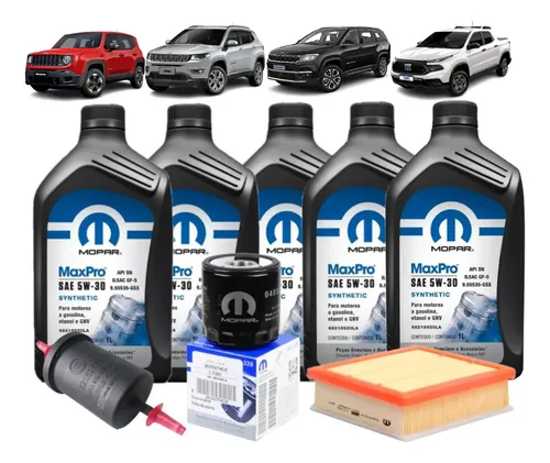 Kit Revisão 5w30 Flex Renegade Toro Compass Fiat Jeep 2.0 | Frete grátis