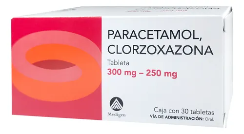 Paracetamol/clorzoxazona (tafirol Flex) 300/250mg 30 Tabs | MercadoLibre