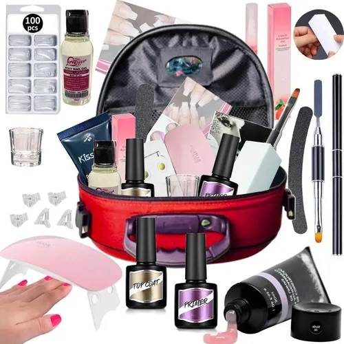 Kit Poligel Polygel Unhas Molde F1 Alongamento Completo Kit Poligel Polygel Unhas Molde F1 Alongamento Completo
