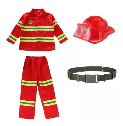 4 Uniforme De Disfraz De Bombero Para Niños Para Fiestas De | Cuotas sin interés