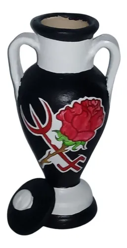 Quartinha Pomba Gira Rosa Caveira Umbanda Candomblé Qpg05