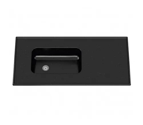 Mesada De Cocina Durafort 120x53 Cm Bacha Sin Zócalo Color Negro ... Mesada De Cocina Durafort 120x53 Cm Bacha Sin Zócalo Color Negro ...