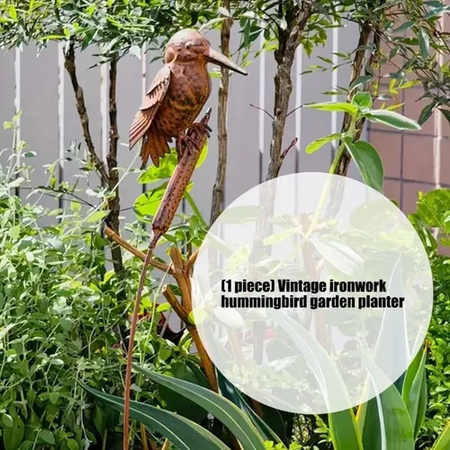 Antigua Escultura De Pájaro De Hierro Resistente A La Intemp | Envío gratis