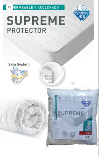 Protector Cubre Colchón Spring Air Impermeable King Size Protector Cubre Colchón Spring Air Impermeable King Size