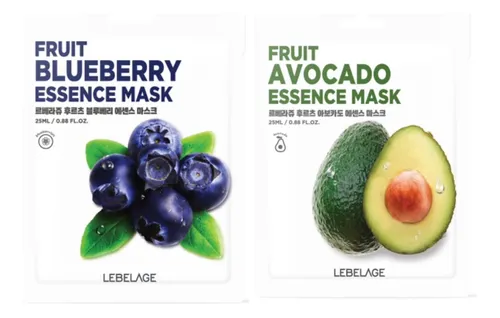 Mascarilla Coreana Mora Azul Y Aguacate Antiarrugas 20pz Meses