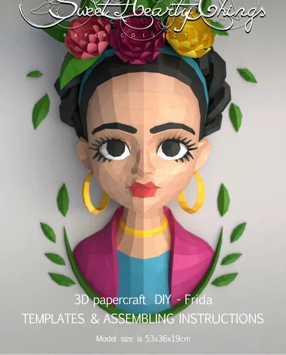 Plantilla Imprimirle Frida Khalo 3d en venta en Morelia Michoacán por ... Plantilla Imprimirle Frida Khalo 3d en venta en Morelia Michoacán por ...