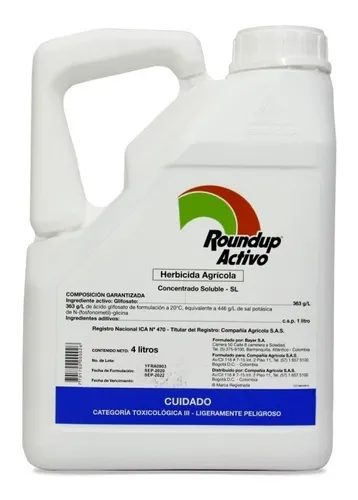 Roundup Activo Herbicida Glifosato X Galón Roundup Activo Herbicida Glifosato X Galón