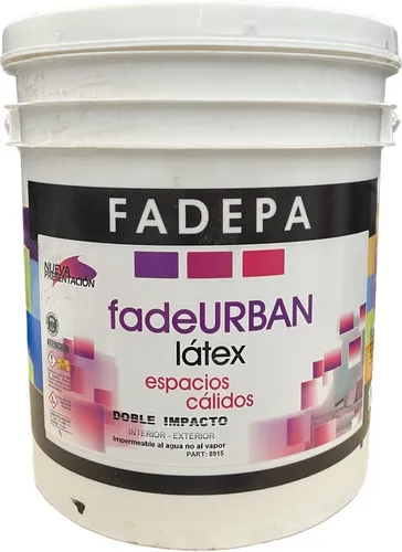 Látex Fadepa Doble Impacto Ext-int Lavable 20 Litros Blanco Látex Fadepa Doble Impacto Ext-int Lavable 20 Litros Blanco