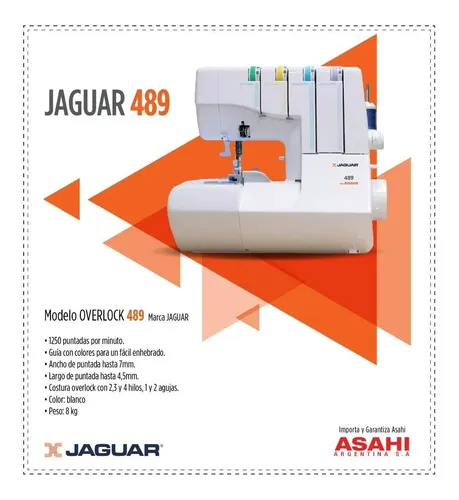 Maquina De Coser Overlock Jaguar 489 ( 4 Hilos ) Maquina De Coser Overlock Jaguar 489 ( 4 Hilos )