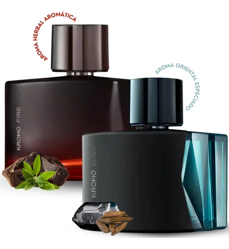Perfume Hombre Kromo Black + Kromo Fire Fragancia Masculina