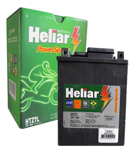 Bateria Heliar Htz7l 6ah Cbx250 Twister Cb 300 Lander 250 Frete Grátis