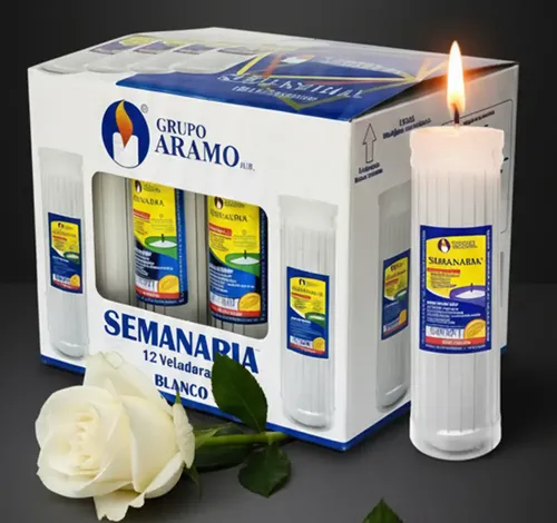 Aramo® | Veladora Semanaria® | Ecológica® | Blanca | 12 Pzs. | Meses ...