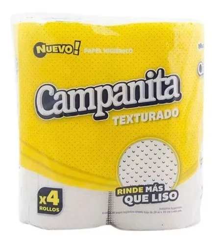 Papel Higienico Campanita Texturado 4 Rollos X 30 Mt En Venta En