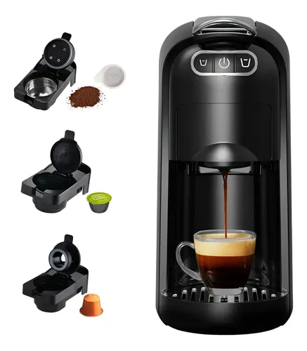 Cafetera Negra Multi Capsula 3 En 1 Capsula Grande Y Chica Negro ...