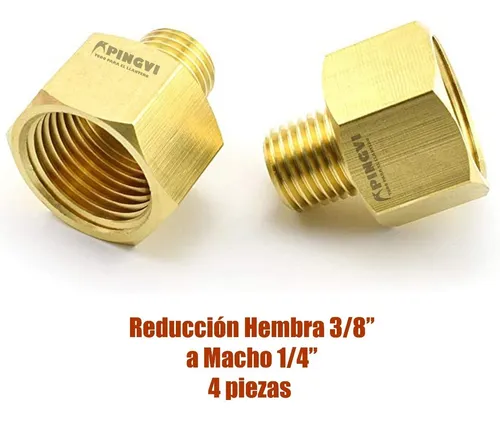 4pz Reductor Bushing De Laton 1/4 Macho X 3/8 Hembra Npt | MercadoLibre 4pz Reductor Bushing De Laton 1/4 Macho X 3/8 Hembra Npt | MercadoLibre