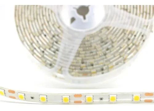 Tira Led 5050 De 5 Metros Con Fuente De Silicona Ip65 Hot 3000 K