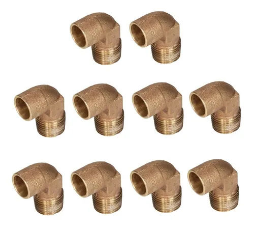 Pack 10 Pz De Codos 90 1/2 Rosca Exterior Cobre Iusa Nibco | Envío gratis Pack 10 Pz De Codos 90 1/2 Rosca Exterior Cobre Iusa Nibco | Envío gratis