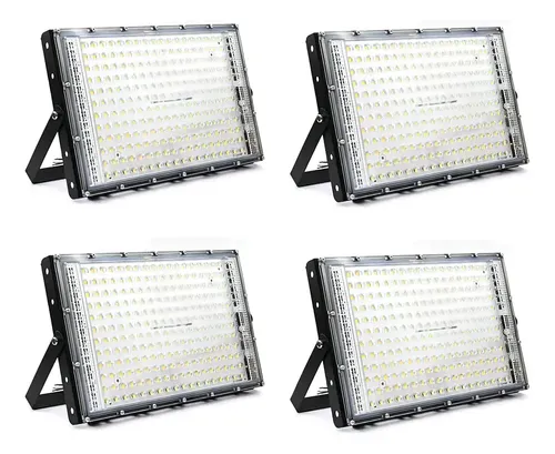 Reflector Led Exterior 200w Lupas 2000w R47w200b-4pzs Carcasa Negro