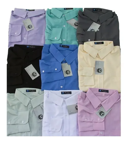 Kit 3 Camisas Masculinas Microfibra Manga Longa Não Amassa ...