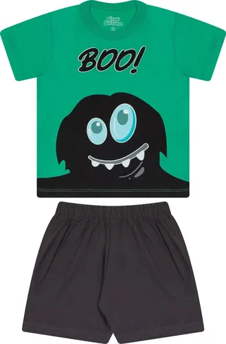 Pijama Infantil Curto Brilha No Escuro Monstro Boo Mercadolivre
