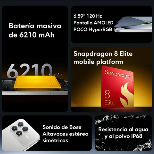 Celular Xiaomi Poco F8 Pro Dual Sim 512 Gb Negro 12 Gb Ram 6.59 ...
