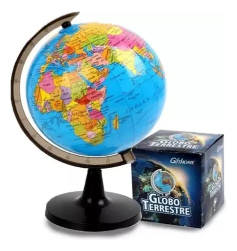 Globo Terrestre Giratório 23cm Giratório Mesa Mapa Mundi Parcelamento
