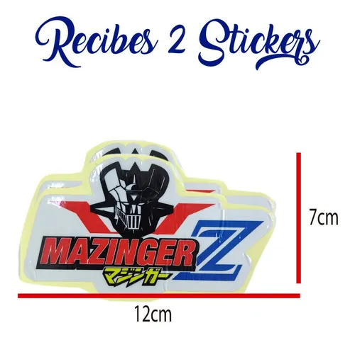 Vinil Sticker Calcomanía Auto Mazinger Z Reflejante 2p Meses Sin Intereses