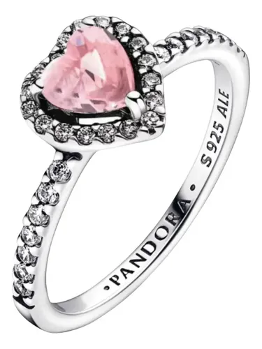 Anillo Para Pandora De Corazón Rosa Con Caja De Talla 54 | Meses sin ...