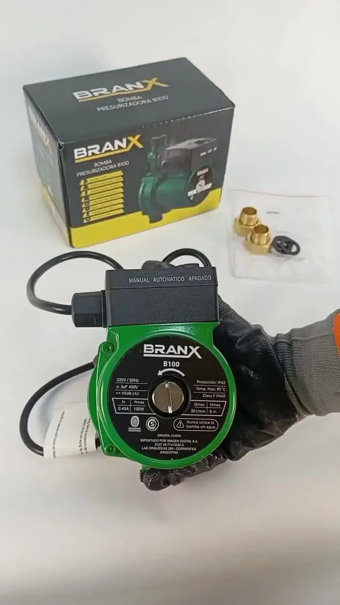 Bomba Presurizadora De Agua Branx 100w Elevadora Presion 9m | Envío gratis