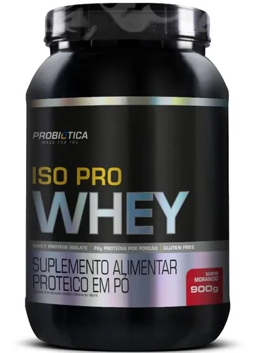 Whey Iso Pro Morango Probiotica 900g Tetsu