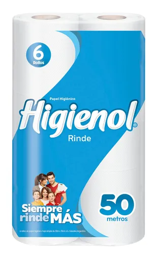 Papel Higiénico Higienol Rinde Simple Hoja 50 M De 6 U Mercadolibre