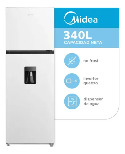 Heladera Inverter Midea Blanca Top Mount 340l Color Blanco | MercadoLibre