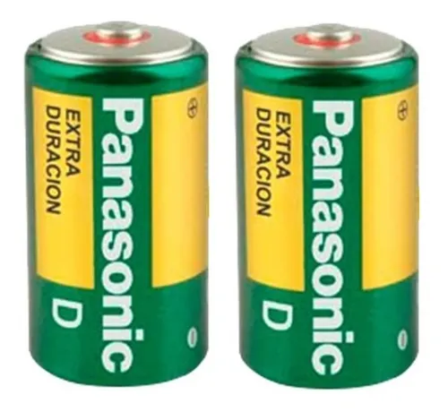 2 Pila Panasonic Tipo D Grande 1.5v Extra Heavy Duty | Cuotas sin interés