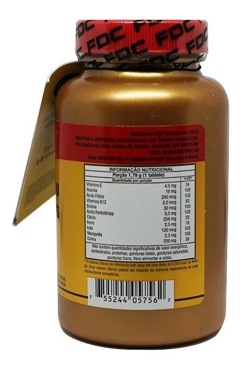 Vitamínico Cabelo Pele Unhas Fdc Hair Skin Nails Importado | Frete grátis