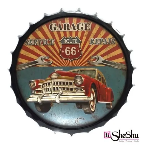 Cuadro Chapa Decorativa Tapa Vintage Garage - Sheshu Home Cuadro Chapa Decorativa Tapa Vintage Garage - Sheshu Home