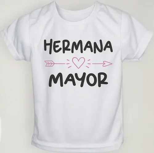 Playera Infantil Hermana Hermano Mayor | Meses sin interés