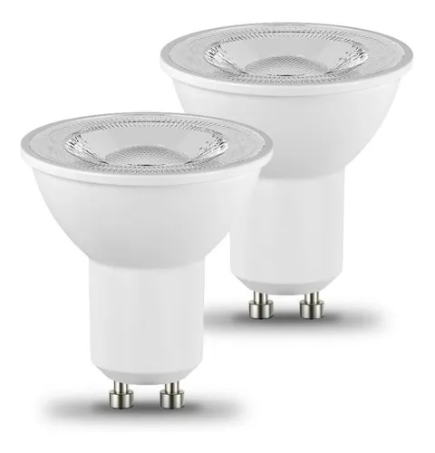Lampara Led Foco Gu10 7w Blanco Fria Calida Dicroica Pack X2 Color De