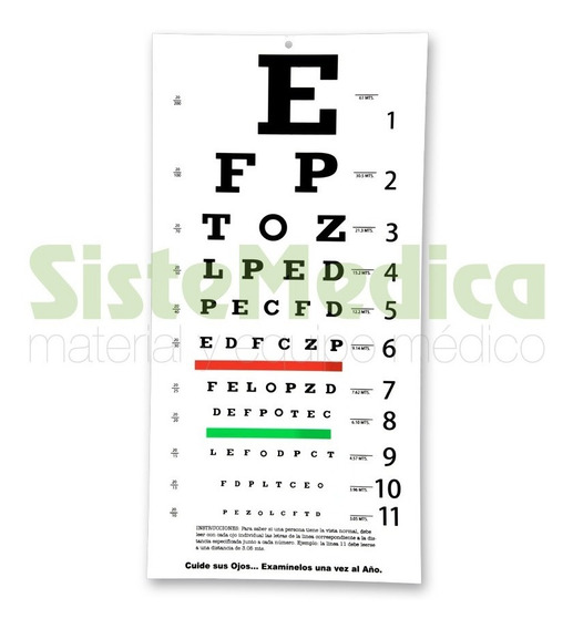 Cartel Examen Vista Salud Y Equipamiento Médico En Mercado Libre México