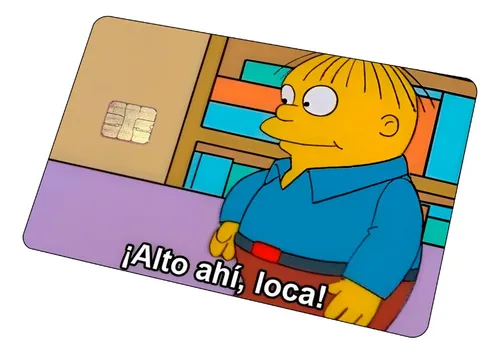 Sticker Para Tarjeta Nuevo Meme Rafa Algo Ahí Loca Simpson | MercadoLibre