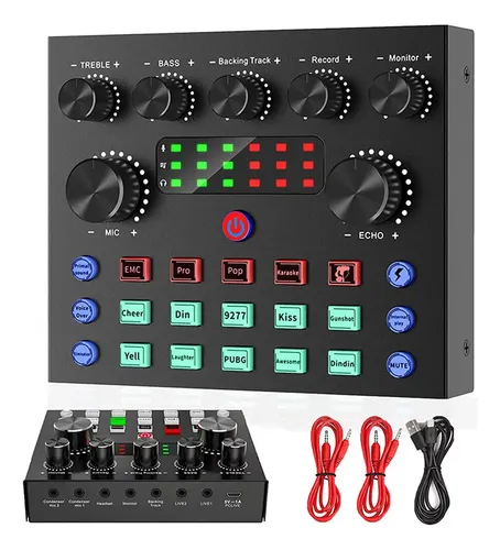 Placa De Som Com Microfone Ao Vivo E Consoles De Áudio | Parcelamento ...