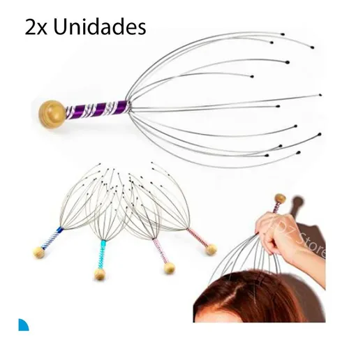 2 Massageador De Cabeça 12 Pontas Alivia O Stress Coçador Mercadolivre