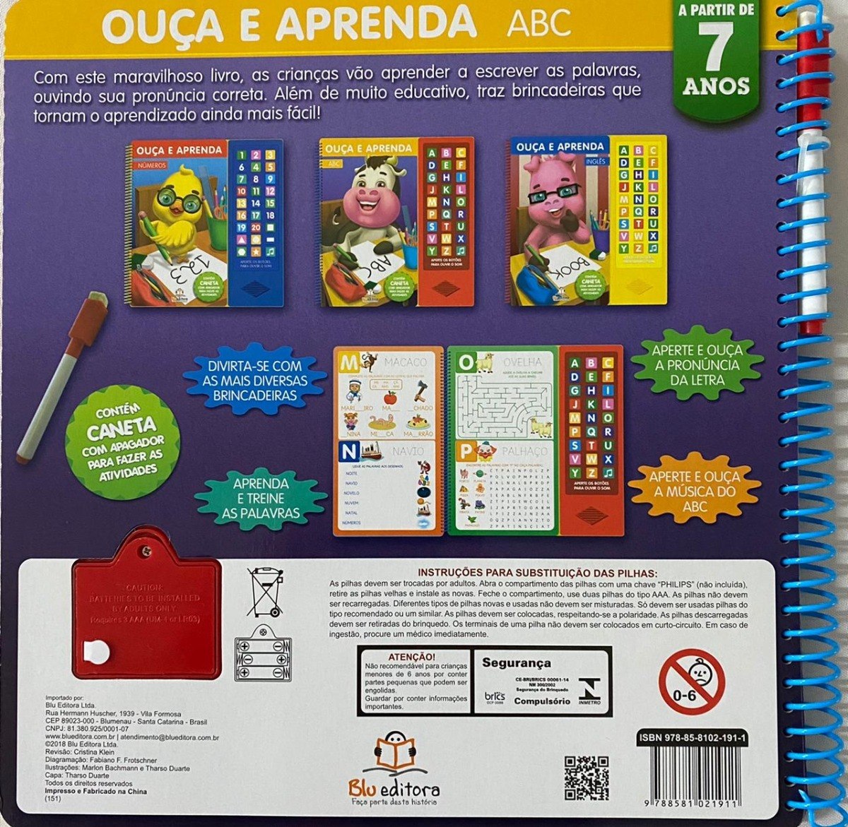 Livro Ouca E Aprenda Abc - Livro Sonoro Com Escreva E Apague ... Livro Ouca E Aprenda Abc - Livro Sonoro Com Escreva E Apague ...
