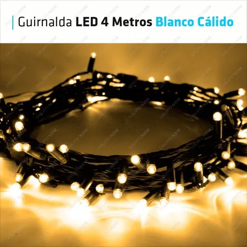 Luces Led 100 Lamparas Foquito Arroz 5 Metros Colores Cable Negro 220v