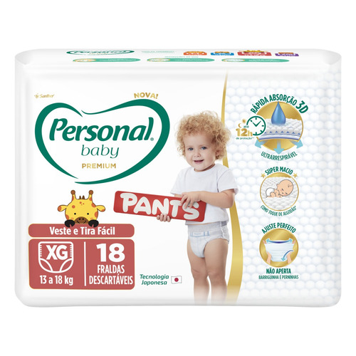 Fraldas Personal Baby Premium Pants XG 18 u | MercadoLivre Fraldas Personal Baby Premium Pants XG 18 u | MercadoLivre