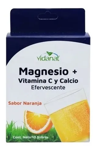 Suplemento En Polvo Vidanat Magnesio Vitamina C Y Calcio Vitaminas