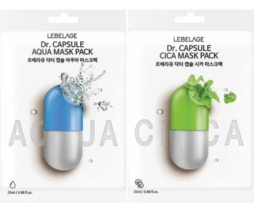 Mascarilla Coreana Dr Capsula Aqua Y Cica Hidratante 20pz