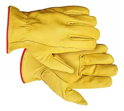 1 Par De Guantes De Carnaza Amarillo Para Operador | MercadoLibre